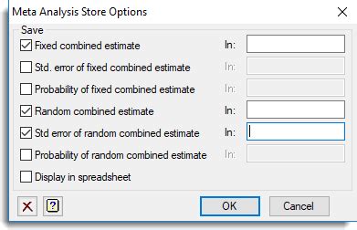 META Analysis Store Options Genstat Knowledge Base 2024