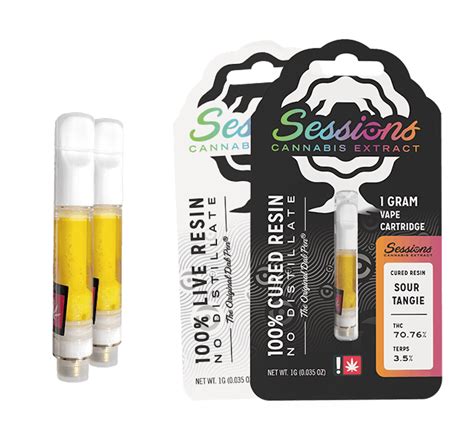 Sessions Cannabis Extract 1g Gelonade Live Resin Vape Cartridge 1g