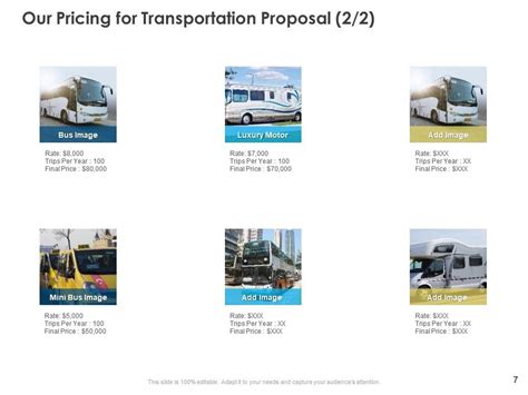 Transportation Service Proposal Powerpoint Presentation Slides Presentation Graphics