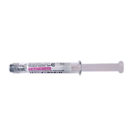 Diazepam 10mg 2ml Luer Lock Prefilled Syringe Bound Tree
