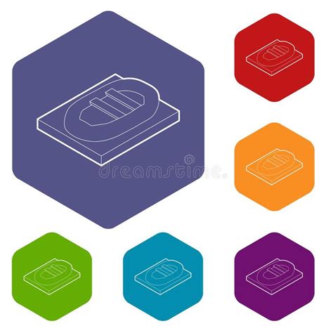Inflatable Boat Icons Vector Hexahedron Stock Vector Illustration Of Equipment Boat 152624955