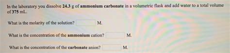 Solved In The Laboratory You Dissolve G Of Sodium Chegg