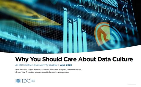 Why You Should Care About Data Culture Idc Infobrief