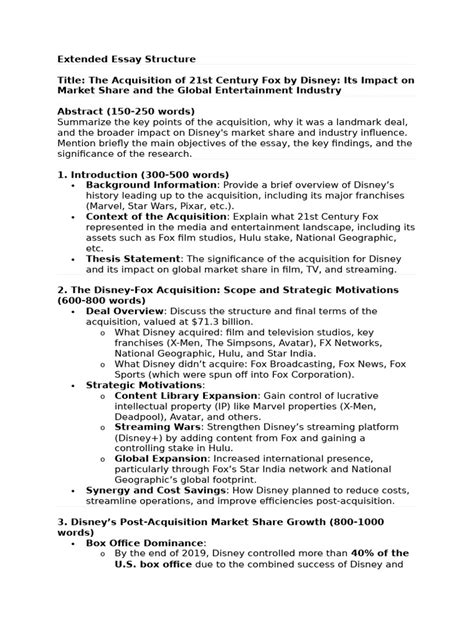 Extended Essay Structure Pdf