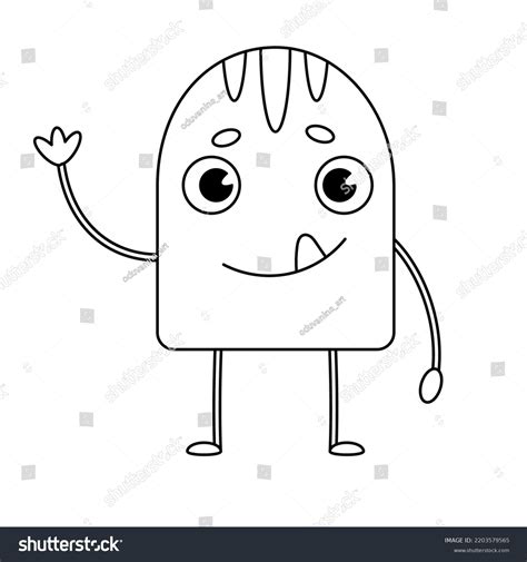 Cartoon Cute Monster Alien Coloring Book Stock Vector Royalty Free