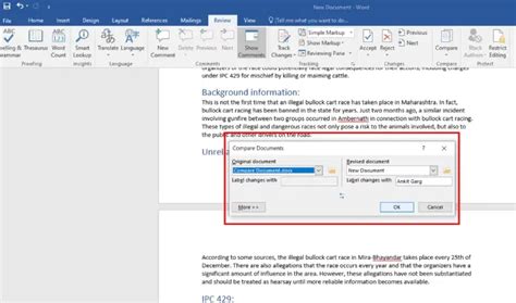 How To Compare Two Word Documents For Differences And Similarities