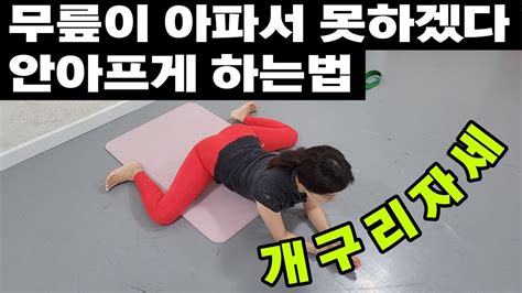 개구리자세 옆무릎 아파서 못하겠다면 보세요골반교정뻣뻣한고관절스트레칭 Youtube