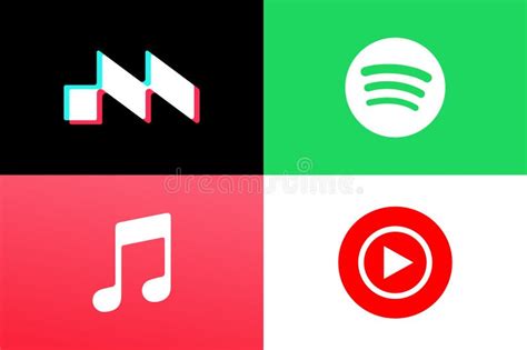 Spotify Youtube Music Apple Music Stock Illustrations 78 Spotify