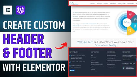 How To Create Custom Header And Footer In Wordpress With Elementor Live Practical 🔥 Youtube