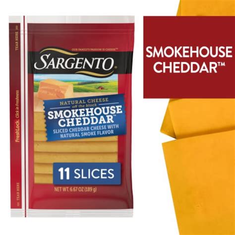 Sargento® Smokehouse Cheddar™ Sliced Cheese 11 Slices 6 7 Oz Smith