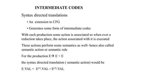 Syntax Directed Translation Into Three Address Code Pptx