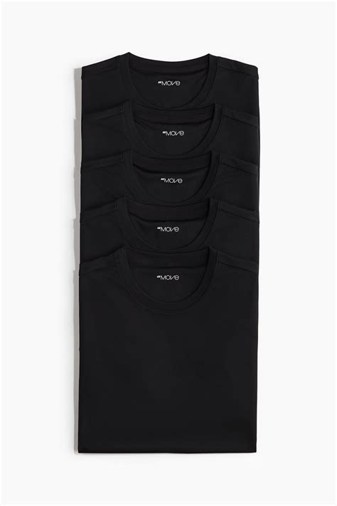 스포츠 탑 레귤러핏 Drymove™ 5피스 세트 블랙 Men Handm Kr