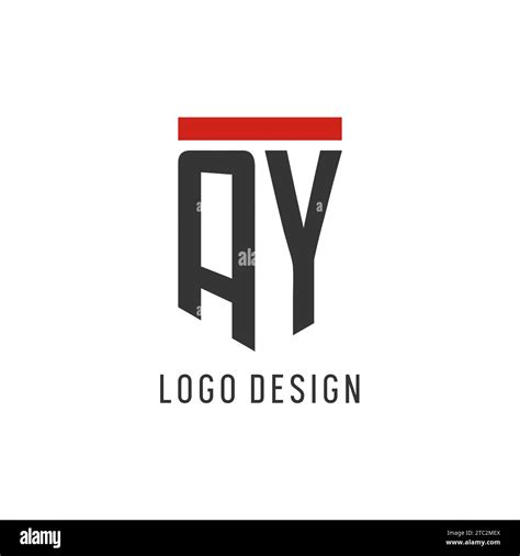AY Initial Esport Logo With Simple Shield Design Style Vector Graphic