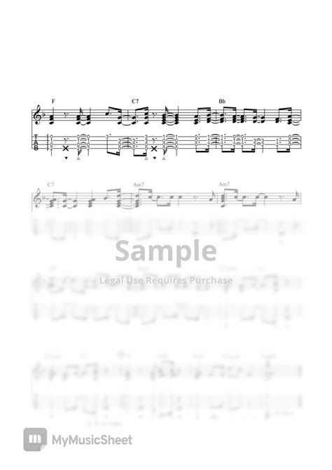 B J Thomas Raindrops Keep Falling On My Head 연주곡 악보 By 싱글벙글 우쿨렐레