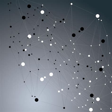 Premium Vector Abstract Asymmetric Vector Monochrome Structure With