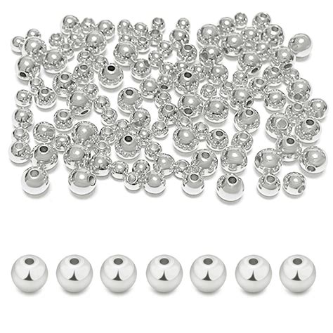 925 Sterling Silver Seamless Beads Sterling Silver Smooth Round Beads