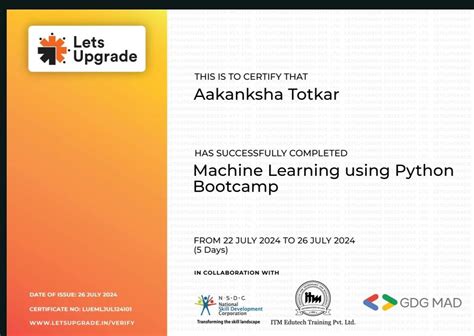 aakanksha totkar on linkedin machinelearning python letsupgrade