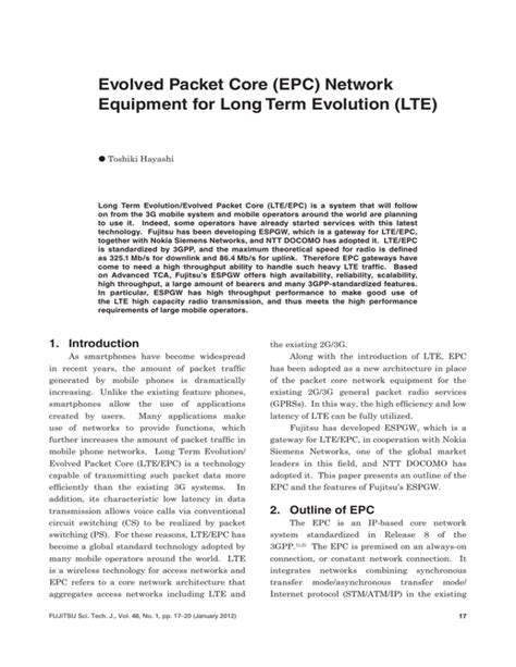 Evolved Packet Core Epc