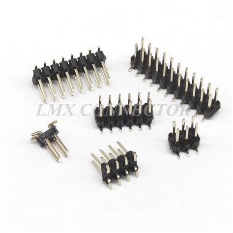 20pcs 2 54mm Pin Header Double Row Connector Smt Smd 2 2 3 4 5 6 7 8 10