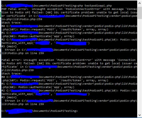 Php Ssl Certificate Error Unable To Get Local Issuer Certificate