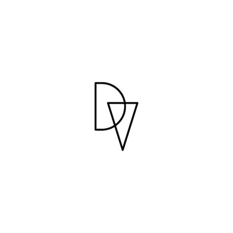 Dv Monogramme Logo Design Lettre Texte Nom Symbole Monochrome Logo