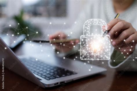 Zdjęcie Stock Cyber Security And Security Password Login Online