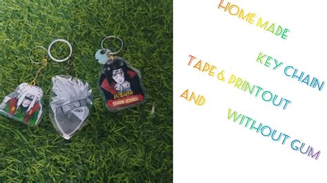 Homemade Keychain With Tape Printout Without Gum YouTube