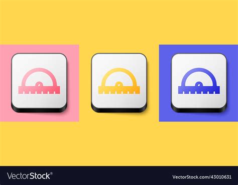 Isometric Protractor Grid For Measuring Degrees Vector Image