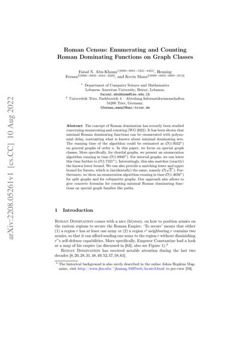 Roman Census Enumerating And Counting Roman Dominating Functions On Graph Classes Deepai