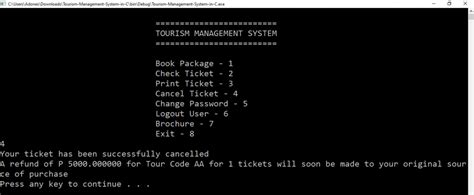 Tourism Management System In C With Source Code