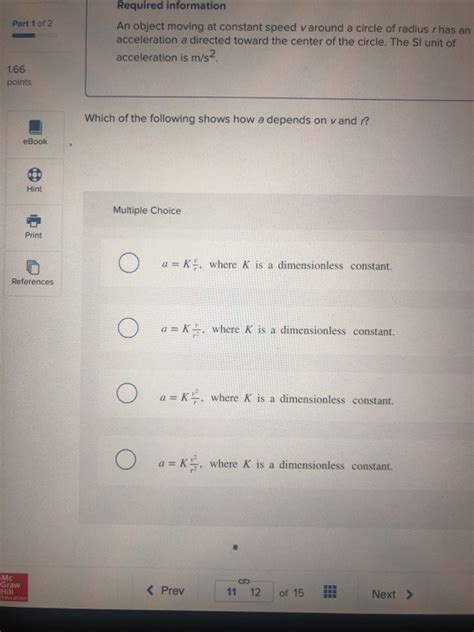 Solved Part Of Required Information An Object Moving At Chegg