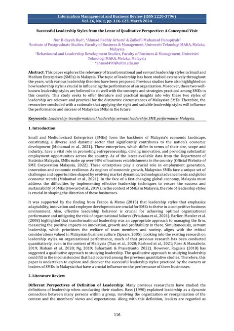 Pdf Successful Leadership Styles From The Lense Of Qualitative