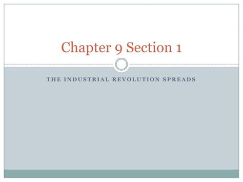 Chapter 9 Section 1 Ppt