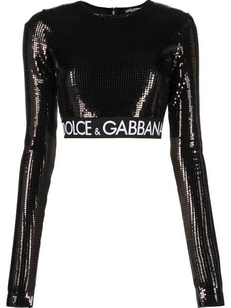 Sequin Embellished Crop Top Editorialist