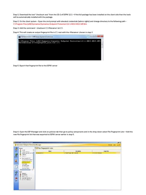 Sepm Application Control Configuration Pdf Utility Software Computing Platforms