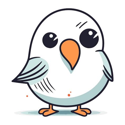 可愛い漫画のペンギン 白い背景に隔離されたベクトルイラスト Premium Ai生成ベクトル画像