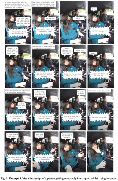 Excerpt 3 Visual Transcript Of A Person Getting Repeatedly Interrupted