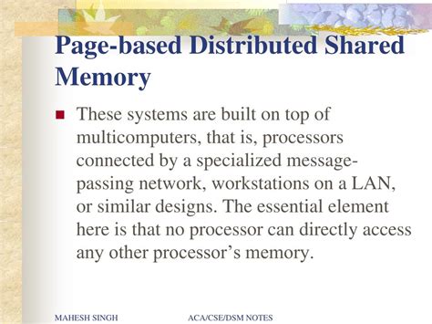 Ppt Section D Distributed Shared Memory Powerpoint Presentation Free