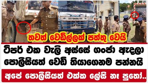තවත් වෙඩිල්ලක් පත්තු වෙයි ටිපර් එක වැලි අස්සේ කුඩු ඇදලා පොලීසියත්
