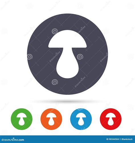Ícone Do Sinal Do Cogumelo Símbolo Do Cogumelo Do Boleto Ilustração do Vetor Ilustração de