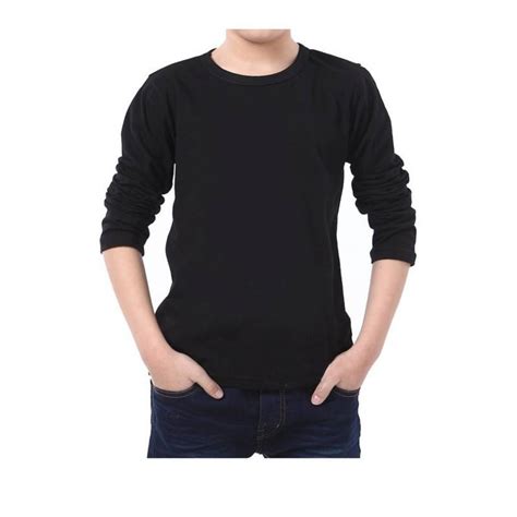 Generico Polera Camiseta Manga Larga Para Niños De Algodón Con Polar