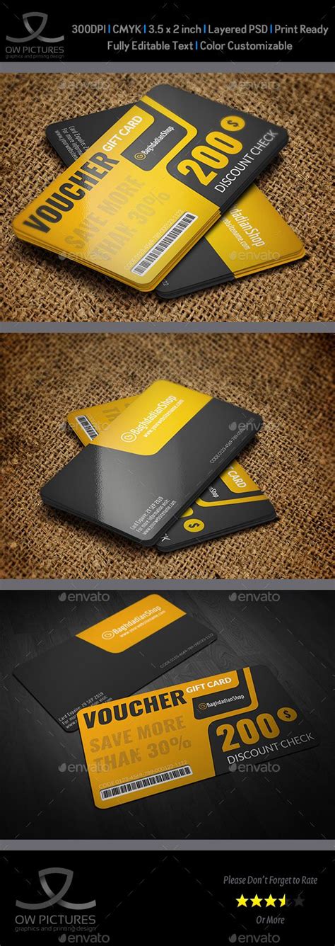 T Voucher Card Vol 23 Template T Voucher Design T Vouchers