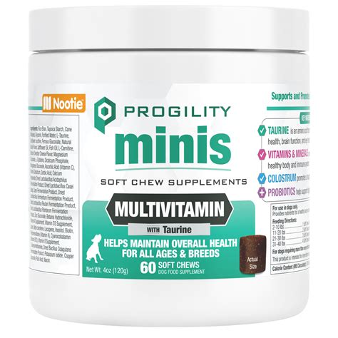 Progility Minis Multivitamin Soft Chew Supplements Helps Maintain Ov