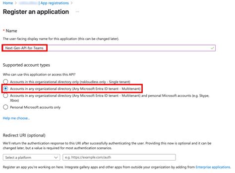 configure microsoft 365 teams for the next generation api data