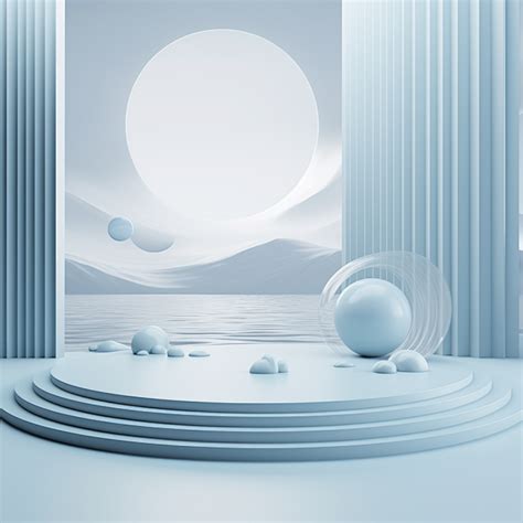 Ai浅蓝色展台海报背景