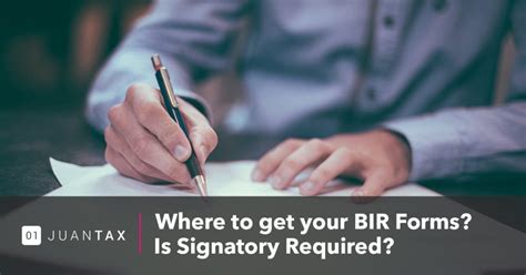 Where To Get Your BIR Forms Is Signatory Required