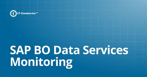 Sap Bo Data Services Monitoring It Conductor Documentation
