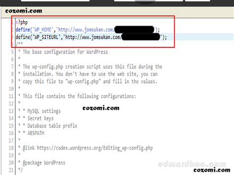 Wordpress Hard Coded Configuration Temporary “url” I Blog