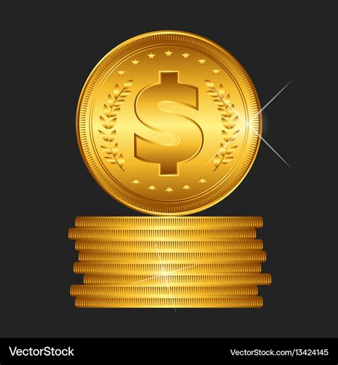Gold Coin Royalty Free Vector Image Vectorstock