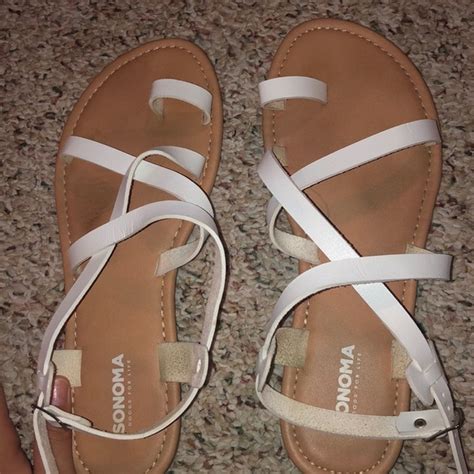 Sonoma Shoes White Strappy Sandals Poshmark